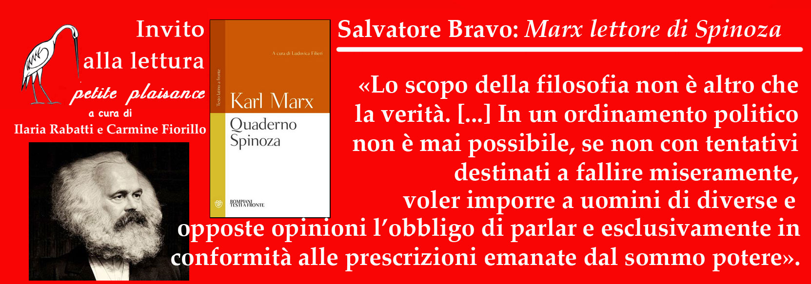 Salvatore Bravo – Marx lettore di Spinoza. «Lo scopo della filosofia ...