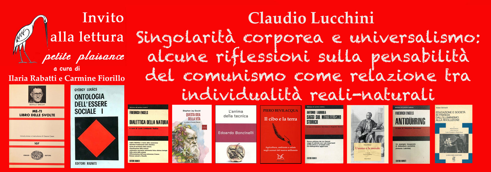 Claudio Lucchini – Singolarità corporea e universalismo: alcune ...