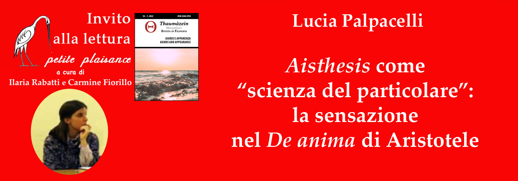 Lucia Palpacelli – Aisthesis come “scienza del particolare”: la ...